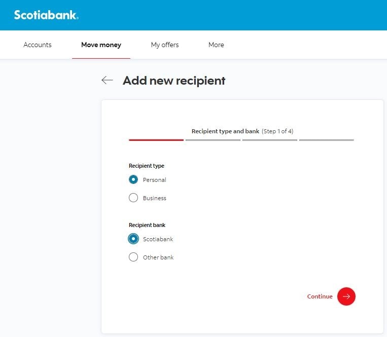 Scotia OnLine - Make a transfer to others | Scotiabank Jamaica
